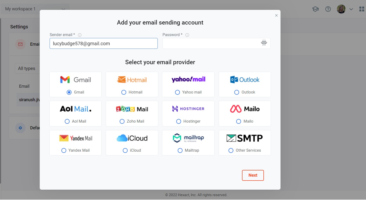 How to set up your SMTP and IMAP email | Hexospark